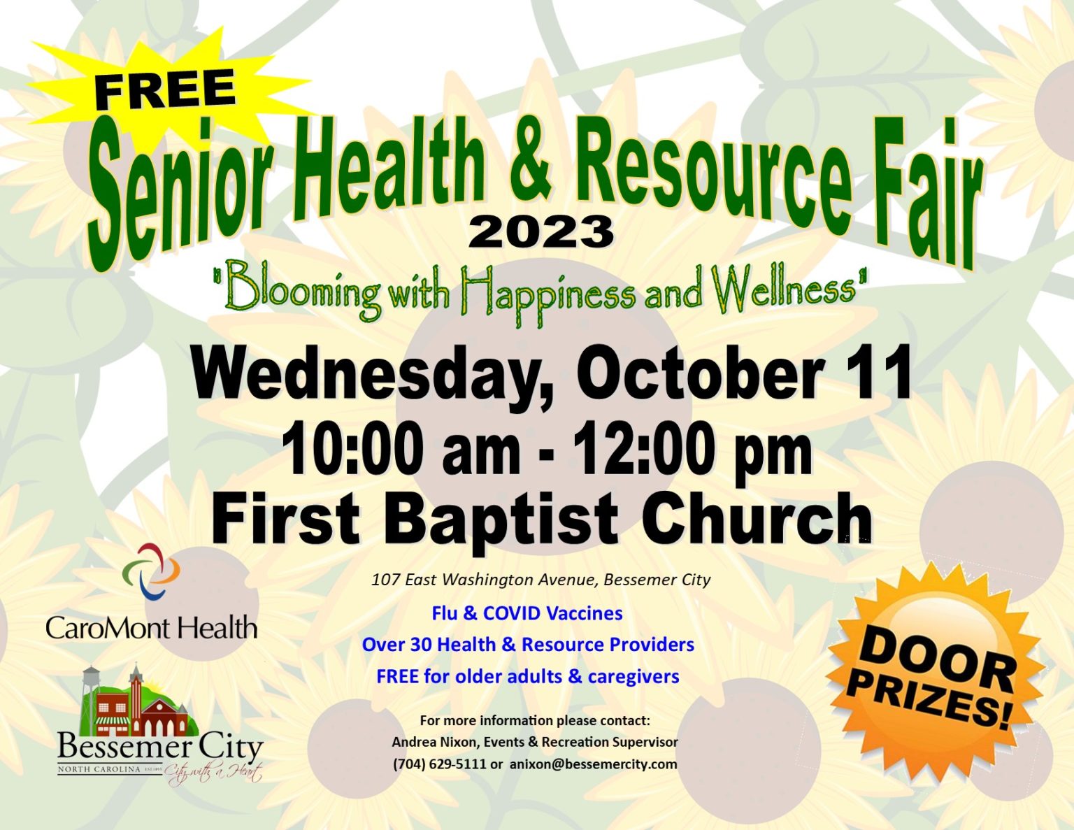 Senior Health & Resource Fair 2023 - Bessemer City, NC