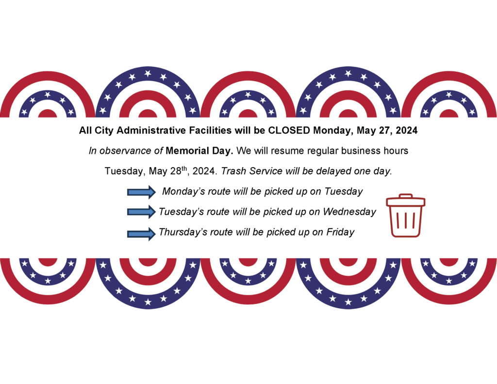 Memorial Day 2024 Closure - Bessemer City, NC